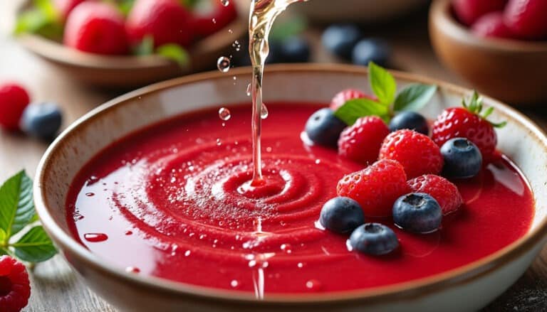 Soupe de Fruits Rouges : L'Élégance Pétillante du Champagne